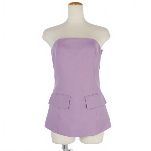 未使用品 ハイク HYKE ベアトップ チューブトップ 1 パープル 紫 VIYELLA STRAPLESS TOP 251-17512 レディース【ブランド】ハイク HYKE【表記サイズ】1【実寸サイズ】身幅：39.5cm　総丈：49cm...