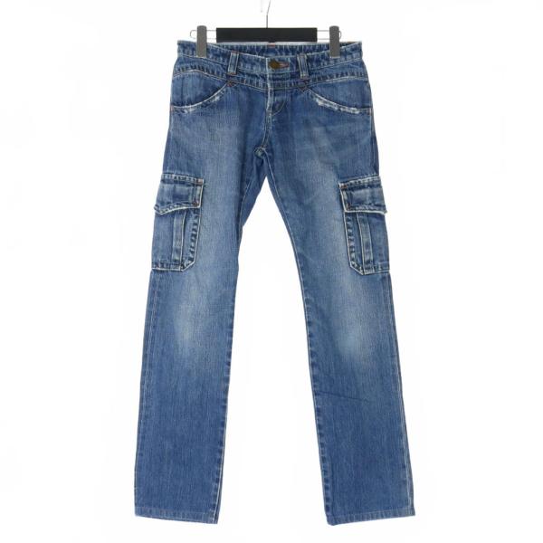 ジャンポールゴルチエ Jean Paul GAULTIER デニムカーゴパンツ ジーンズ ストレート 38 青 ブルー  レディース【ブランド】ジャンポールゴルチエ Jean Paul GAULTIER【実寸サイズ】ウエスト：71cm　もも...