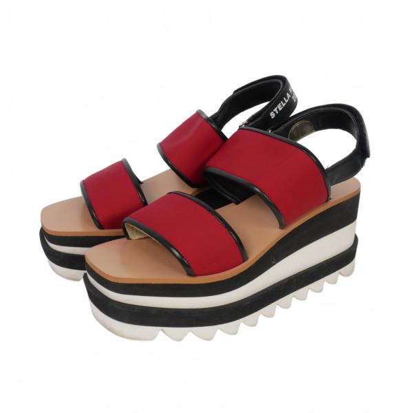 ステラマッカートニー STELLA McCARTNEY SNEAK ELYSE ストラップ プラットフォームサンダル 37 赤 レッド レディース【ブランド】ステラマッカートニー STELLA McCARTNEY【表記サイズ】37【実寸サイ...