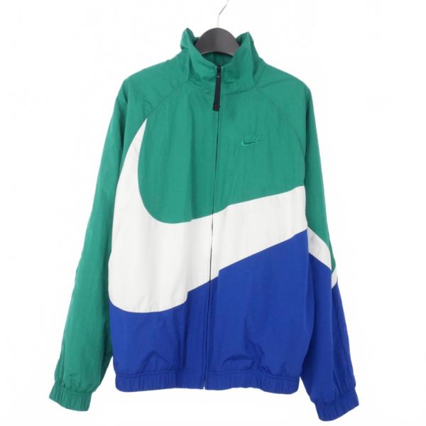 ナイキ NIKE HBR STMT WOVEN JKT スウォッシュ ブルゾン ナイロンジャケット S 緑 青 白 グリーン ブルー ホワイト AR3133-340 メンズ【ブランド】ナイキ NIKE【表記サイズ】S【実寸サイズ】身幅：56...