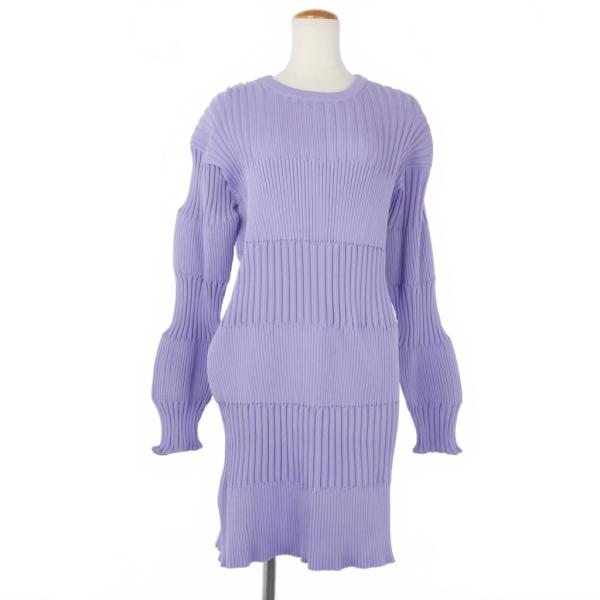 シーエフシーエル CFCL FLUTED DRESS 2 ニットワンピース 長袖 サイズ3 ラベンダー パープル 紫 レディース【ブランド】シーエフシーエル CFCL【表記サイズ】3【実寸サイズ】肩幅：42cm　身幅：47cm　袖丈：55c...