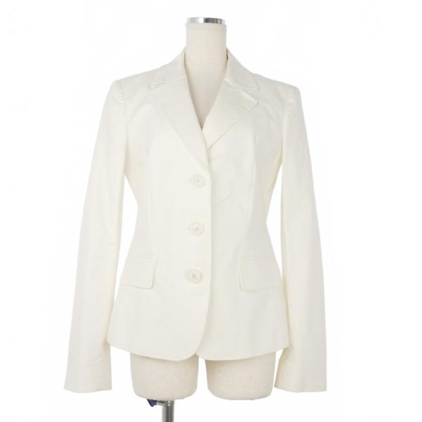 モスキーノ MOSCHINO cheapandchic ストレッチ テーラードジャケット IT42 白 ホワイト レディース【ブランド】モスキーノ MOSCHINO【表記サイズ】IT42【実寸サイズ】肩幅：41cm　身幅：46cm　袖丈：6...