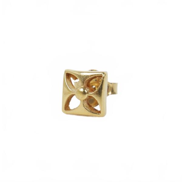 ルイヴィトン LOUIS VUITTON M00395 ピアス・クレイジーインロック ゴールド色 レディース【ブランド】ルイヴィトン LOUIS VUITTON【実寸サイズ】0.7cm×0.7cm　【色】ゴールド　※照明や撮影環境により、実...