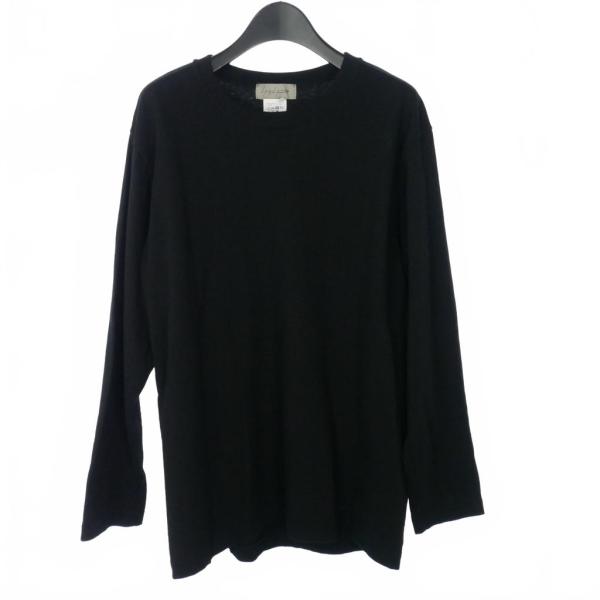 ヨウジヤマモト YOHJI YAMAMOTO ロンT カットソー 長袖 無地 バックロゴ コットン サイズ2 ブラック 黒 FG-T99-044B レディース【ブランド】ヨウジヤマモト YOHJI YAMAMOTO【表記サイズ】2【実寸サイ...