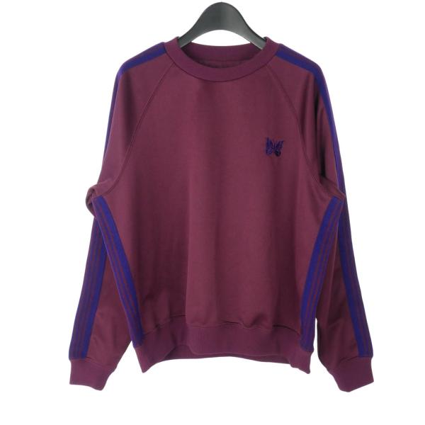 ニードルス ニードルズ Needles TRACK CREW NECK SHIRT - POLY SMOOTH スウェット トレーナー サイドライン パピヨン刺繍 XS 赤 ボルドー NS245 メンズ【ブランド】ニードルス ニードルズ N...