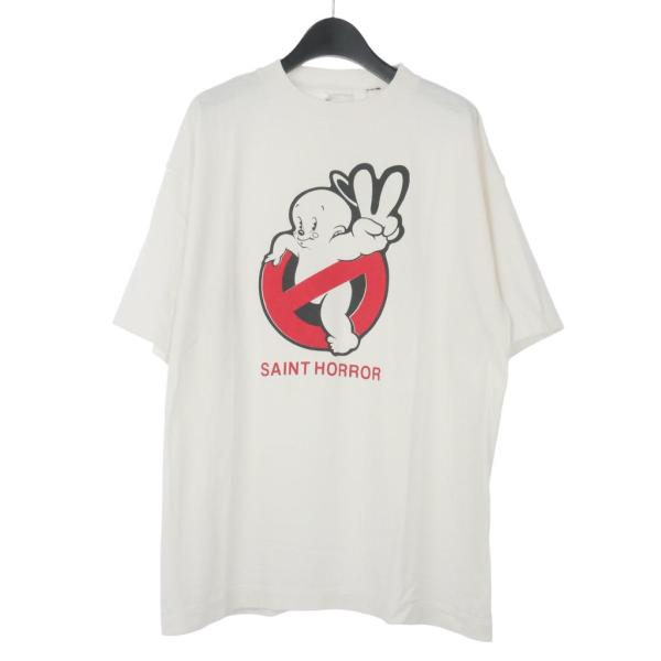 未使用品 セントマイケル SAINTMICHAEL 26SS SAINT HORROR SS T-SHIRT プリント Tシャツ カットソー 半袖 L 白 ホワイト【ブランド】セントマイケル SAINTMICHAEL【表記サイズ】L【実寸サ...