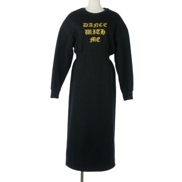 ジョンローレンスサリバン JOHN LAWRENCE SULLIVAN PRINTED SWEAT DRESS プリント スウェットドレス ワンピース S ブラック 黒 5D016-1220-22 レディース【ブランド】ジョンローレンスサリ...