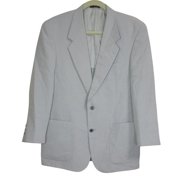 Henr luc chapuis 長袖 ジャケット ? グレー k1579 0106 メンズ【表記サイズ】?【実寸サイズ】肩幅：46cm　身幅：55.5cm　袖丈：56cm　着丈：73.5cm　　【素材】ポリノジック 麻 ポリエステル混 ポ...