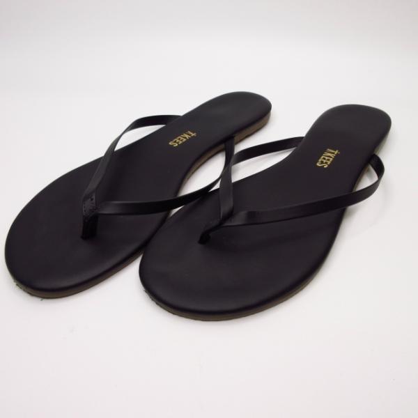 TKEES ティキーズ トングサンダル ビーチサンダル ブラック USA8 24.5cm相当 vv157 0303 レディース【表記サイズ】USA8EUR39【実寸サイズ】ヒールの高さ：1cm　最大幅：9cm　　【色】ブラック【状態】AB　...