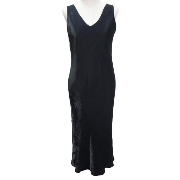 Soljerry ノースリーブ ワンピース ひざ丈 サテン 光沢 フォーマル 9AR Ｍサイズ相当 ネイビー k2465 0817 レディース【表記サイズ】9AR【実寸サイズ】肩幅：32cm　身幅：43cm　袖丈：―cm　総丈：105cm　...