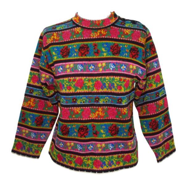 ケンゾー KENZO 長袖 ニット セーター トップス 花柄 ハイネック 肩ボタン ウール混 130サイズ マルチカラー k36531 0403 キッズ【ブランド】ケンゾー KENZO【表記サイズ】130【実寸サイズ】肩幅：38.5cm　身...