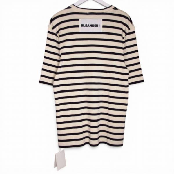 未使用品 ジルサンダープラス JIL SANDER＋ タグ付き 未使用 ボーダーＴシャツ トップス 半袖 ホワイト ブラック【ブランド】ジルサンダープラス JIL SANDER＋【表記サイズ】L【実寸サイズ】肩幅：48cm　身幅：52cm　...