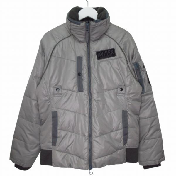 アヴィレックス AVIREX USAF PADDING JACKET 長袖 ジャケット ジャンパー 防寒 中綿 ロゴ ワッペン フード収納 Mサイズ グレー k396815 0425 メンズ【ブランド】アヴィレックス AVIREX【表記サイ...