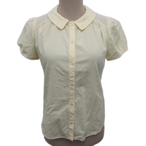 トッカ TOCCA 半袖 シャツ ブラウス 0 S 黄 イエロー レディース【ブランド】トッカ TOCCA【表記サイズ】0 S相当【実寸サイズ】肩幅：約34cm　身幅：約45cm　袖丈：約17cm　着丈：約53cm　　【素材】本体 再生繊維...