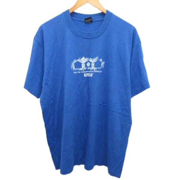 SCREEN STARS Tシャツ 半袖 BINNEY＆SMITH USA製 80s 90s ヴィンテージ 古着 青 ブルー XL ■MET2 メンズ【表記サイズ】XL【実寸サイズ】肩幅：53cm　身幅：61cm　着丈：70cm　袖丈：20...