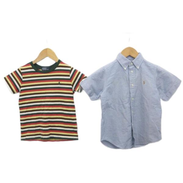 ポロ バイ ラルフローレン Polo by Ralph Lauren 2点セット おまとめ ボタンダウンシャツ BDシャツ Tシャツ 半袖 ボーダー 110cm【ブランド】ポロ バイ ラルフローレン Polo by Ralph Lauren...