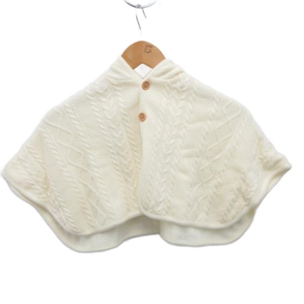 未使用品 ミキハウス mikihouse タグ付き ケーブル編み☆あったかニットケープ ポンチョ ベビー服 コート ジャンパー 60-90cm【ブランド】ミキハウス mikihouse【表記サイズ】60-90cm【実寸サイズ】着丈：約33c...
