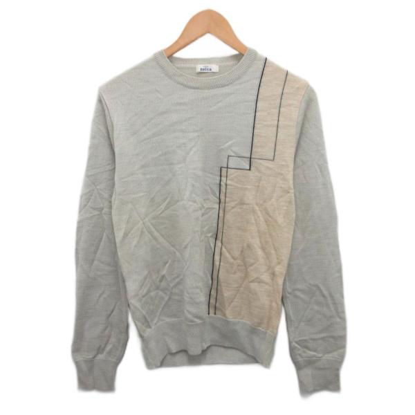 ズッカ zucca セーター ニット ウール グレー 2 約M メンズ【ブランド】ズッカ zucca【表記サイズ】2 約M【実寸サイズ】肩幅：38cm　身幅：46cm　袖丈：65cm　着丈：66cm　　【素材】ウール【色】グレー【仕様】--...