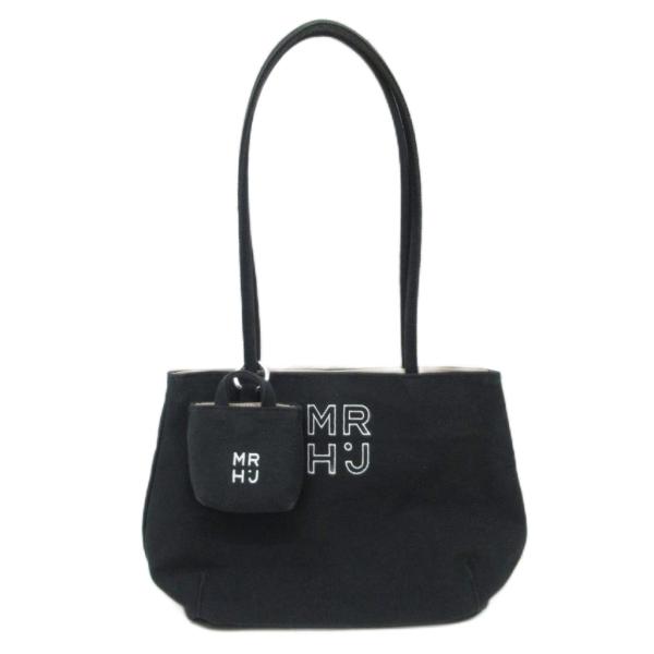 MARHEN.J マルヘンジェイ トートバッグ 肩掛け ポーチ付 ロゴ刺繍 黒 ブラック レディース【表記サイズ】--【実寸サイズ】持ち手の長さ：25cm　ヨコ：20cm　タテ：6cm　マチ：50cm　　【素材】--【色】黒 ブラック 【仕...