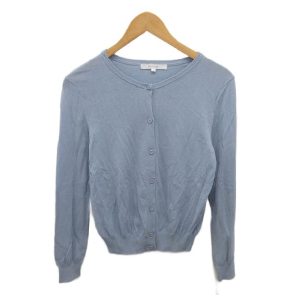 アンタイトル UNTITLED クルーネックカーディガン ニット 長袖 2 水色 AH153-34352JJ ■YHS10 レディース【ブランド】アンタイトル UNTITLED【表記サイズ】2【実寸サイズ】肩幅：約36cm　身幅：約42cm...