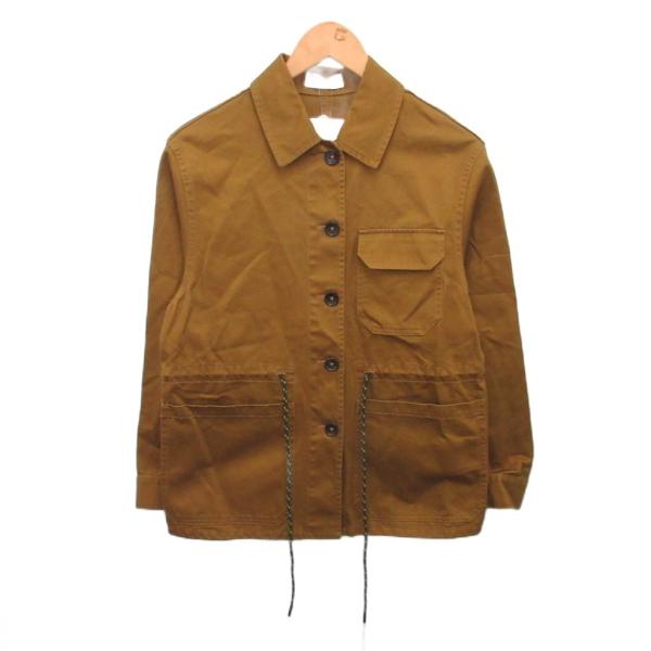 未使用品 タグ付き スロウェアー SLOWEAR ジャケット カバーオール ブルゾン 36 ライトブラウン レディース【表記サイズ】36【実寸サイズ】肩幅：約42cm　身幅：約48cm　袖丈：約55cm　着丈：約61cm　　【素材】綿【色】...