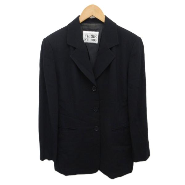ジャンフランコフェレ GIANFRANCO FERRE テーラードジャケット ブレザー 紺ブレ 3B シングル 紺 ネイビー 38 ■TC レディース【ブランド】ジャンフランコフェレ GIANFRANCO FERRE【表記サイズ】38【実寸...