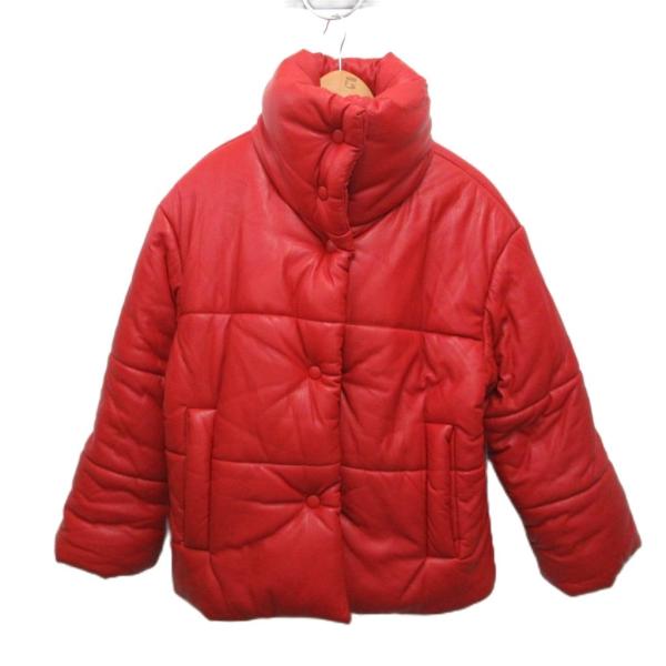 Nanushka 中綿ジャケット ブルゾン レザー 皮革 赤 レッド XS ■IBO90 メンズ【表記サイズ】XS【実寸サイズ】肩幅：57cm　身幅：60cm　袖丈：53cm　着丈：62cm　　【素材】合成皮革　中綿　【色】赤 レッド【仕様...