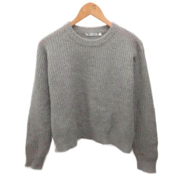 アレキサンダーワン ALEXANDER WANG モヘアニット セーター 長袖 ローゲージ モヘア混 モヘヤ混 S グレー ■IBO90 レディース【ブランド】アレキサンダーワン ALEXANDER WANG【表記サイズ】S【実寸サイズ】肩...