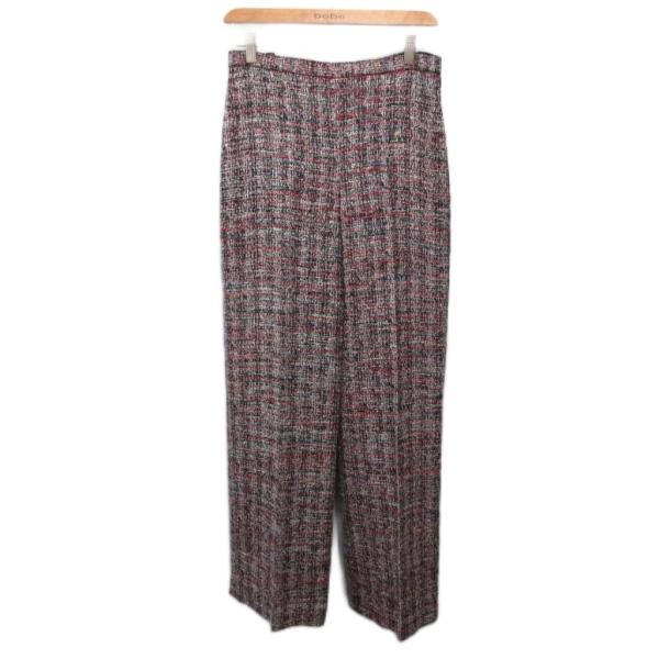 セオリー Theory 美品 ツイードパンツ スラックス ワイド ストレート 2 赤 レッド 紺 ネイビー マルチカラー 01-0106404-894-702【ブランド】セオリー Theory【表記サイズ】2【実寸サイズ】ウエスト：約72c...
