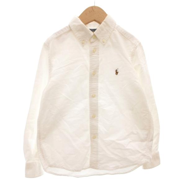 ラルフローレン RALPH LAUREN ボタンダウンシャツ BD ポニー刺繍 長袖 6 白 ホワイト /FF キッズ【ブランド】ラルフローレン RALPH LAUREN【表記サイズ】6【実寸サイズ】肩幅：32cm　身幅：38cm　袖丈：4...