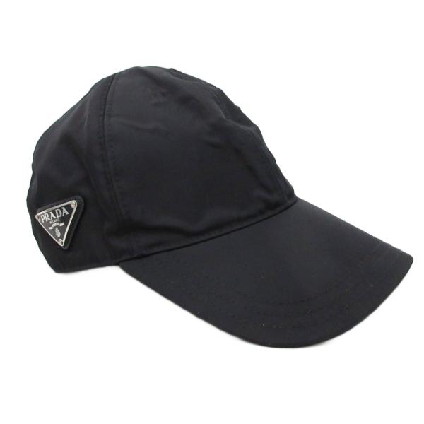 プラダ PRADA Re-Nylon レナイロン ベースボールキャップ 帽子 三角プレート トライアングル 黒 ブラック M ■IBO96 レディース【ブランド】プラダ PRADA【表記サイズ】M【実寸サイズ】つば：7cm　頭周り：MAX6...