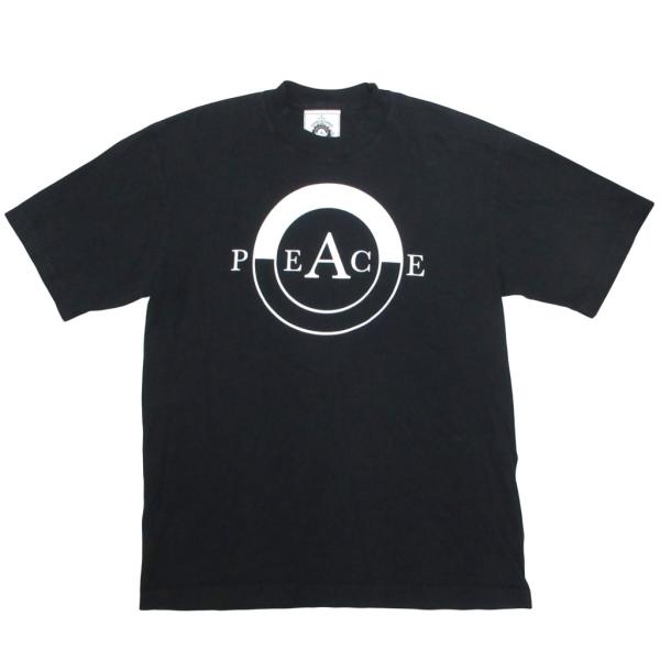 anarchic adjustment アナーキックアジャストメント プリントTシャツ カットソー 半袖 PEACE M 黒 ブラック メンズ【表記サイズ】M【実寸サイズ】肩幅：約51cm　身幅：約53cm　着丈：約68cm　袖丈：約23c...