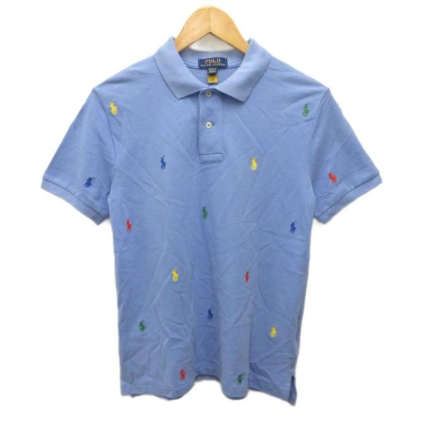ラルフローレン RALPH LAUREN ポロシャツ 半袖 ポニー刺繍 総刺繍 青 ブルー 150cm キッズ【ブランド】ラルフローレン RALPH LAUREN【表記サイズ】150cm【実寸サイズ】肩幅：41cm　身幅：44cm　着丈：6...