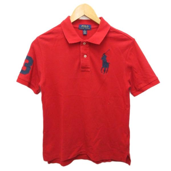 ラルフローレン RALPH LAUREN ポロシャツ ビッグポニー 半袖 赤 レッド 150cm キッズ【ブランド】ラルフローレン RALPH LAUREN【表記サイズ】150【実寸サイズ】肩幅：41cm　身幅：44cm　着丈：59cm　袖...