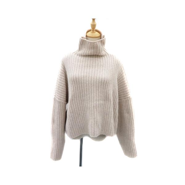 ミテ mite ニット セーター 長袖 ハイネック F ピンクベージュ /YK21 レディース【表記サイズ】F※実寸サイズをご確認ください。【実寸サイズ】身幅：71cm　着丈：49cm　ゆき丈：87cm　　【素材】ポリエステル100%【色】...