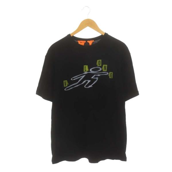 未使用品 ヴィ―ローン VLONE 24SS Don t Body Yourself S/S T-Shirt Tシャツ 半袖 ロゴ プリント L 黒 ブラック /MI ■OS ■SH メンズ【表記サイズ】L【実寸サイズ】肩幅：50cm　身幅...