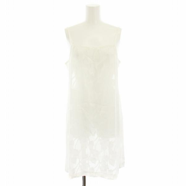 ベルジェ BERGE CO.,LTD. キャミワンピース ひざ丈 花柄 38 白 ホワイト 153087 /YT レディース【表記サイズ】38【実寸サイズ】身幅：約43.5cm　前身頃：約72cm　総丈：約83.5cm　後身頃：約68.5c...