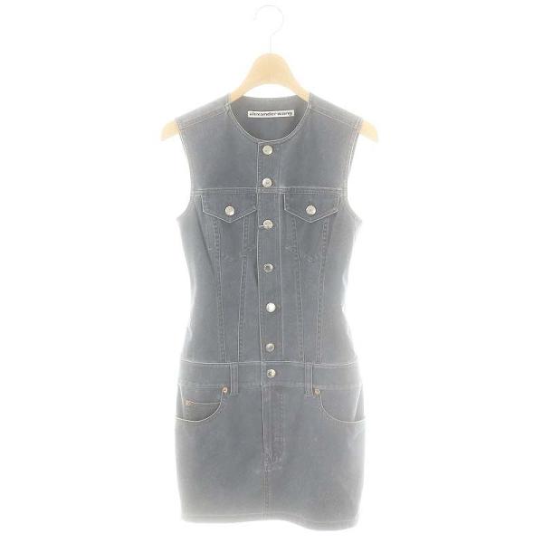 アレキサンダーワン ALEXANDER WANG デニムミニドレス ワンピース ノースリーブ 0 ネイビー /DO ■OS レディース【ブランド】アレキサンダーワン ALEXANDER WANG【表記サイズ】0【実寸サイズ】身幅：36cm　...