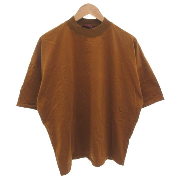 キャバン CABaN コットン ビルドネックTシャツ カットソー 半袖 リブ F ブラウン 59-03-91-03001 /FF 【ブランド】キャバン CABaN【表記サイズ】f【実寸サイズ】肩幅：64cm　身幅：64cm　袖丈：20cm　...