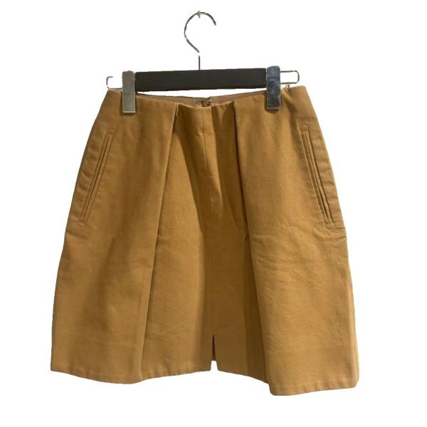 カルヴェン CARVEN スカート ひざ丈 ボックスプリーツ コットン 36 茶 ブラウン ■TC レディース【ブランド】カルヴェン CARVEN【表記サイズ】36【実寸サイズ】ウエスト：約62cm　ヒップ：約90cm　スカート丈：約43c...