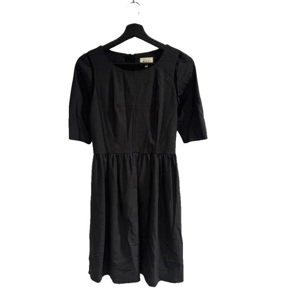 ミリー milly ワンピース 半袖 膝丈 0 グレー ■WGA レディース【ブランド】ミリー milly【表記サイズ】0【実寸サイズ】肩幅：約33cm　身幅：約38cm　着丈：約86cm　袖丈：約32cm　　【素材】レーヨン ウール【色】...