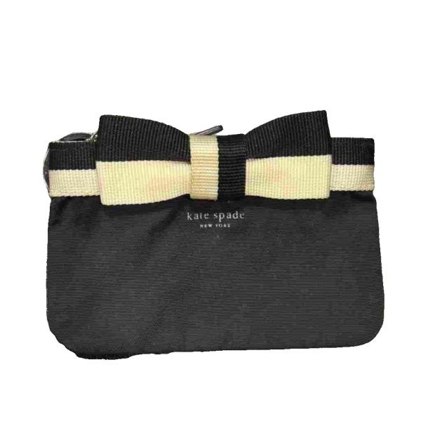 ケイトスペード KATE SPADE ポーチ ミニ ジップ開閉 リボン 黒 ブラック ■WGA レディース【ブランド】ケイトスペード KATE SPADE【表記サイズ】-【実寸サイズ】ヨコ：約14cm　タテ：約9cm　マチ：約0.5cm　　...