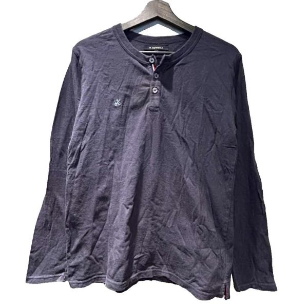 アールニューボールド R.NEWBOLD Tシャツ 長袖 ヘンリーネック M 紺 ネイビー ■WGA メンズ【ブランド】アールニューボールド R.NEWBOLD【表記サイズ】M【実寸サイズ】肩幅：約44cm　身幅：約46cm　着丈：約65c...