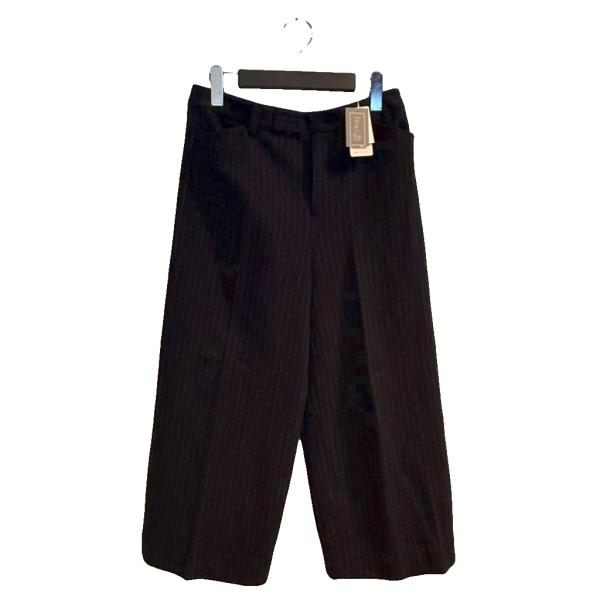未使用品 バジーレ BASILE 28 タグ付き パンツ スラックス ウール ストライプ 9 紺 ネイビー ■WGA レディース【ブランド】バジーレ BASILE 28【表記サイズ】9【実寸サイズ】ウエスト：約39cm　もも幅：約29cm　...