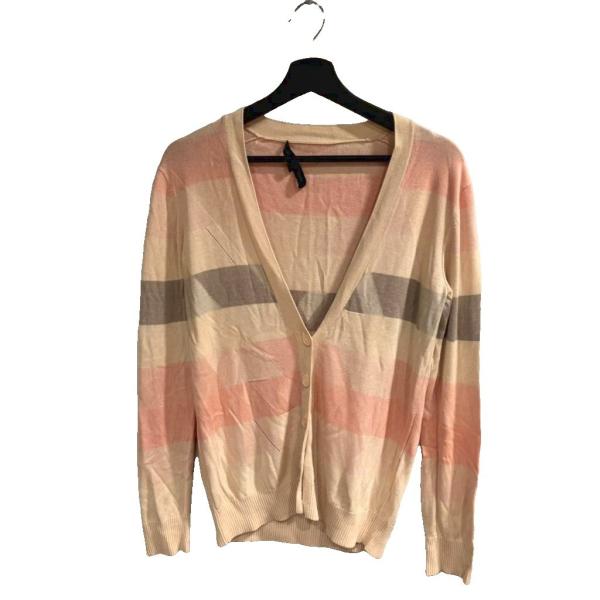 マークバイマークジェイコブス MARC by MARC JACOBS カーディガン ボーダー 長袖 S ピンク レディース【ブランド】マークバイマークジェイコブス MARC by MARC JACOBS【表記サイズ】S【実寸サイズ】肩幅：約...