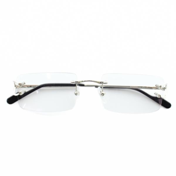 カルティエ Cartier シグネチャー C ドゥ カルティエ 眼鏡 メガネ 度無し メタル リムレス スクエア ロゴ 57□19-145 【ブランド】カルティエ Cartier【表記サイズ】57□19-145【実寸サイズ】レンズの大きさ：...