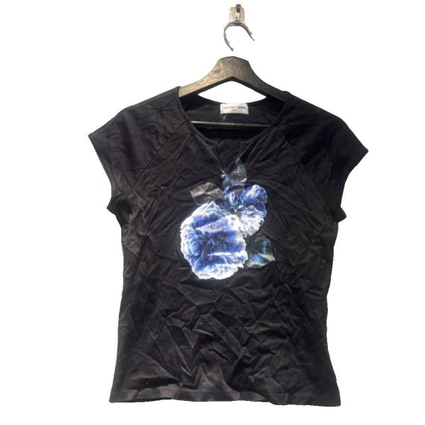 ジェラールダレル GERARD DAREL Tシャツ カットソー 半袖 L 黒 ブラック ■GY99 レディース【ブランド】ジェラールダレル GERARD DAREL【表記サイズ】L【実寸サイズ】身幅：約42cm　着丈：約52cm　ゆき丈：...