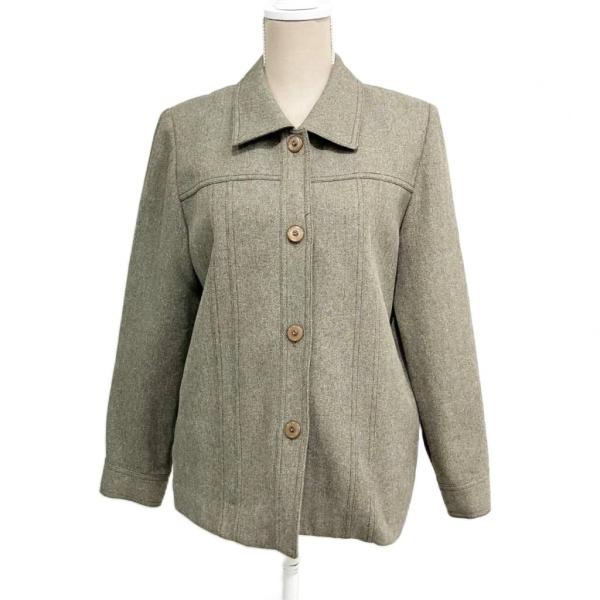 美品 RUBIA ルビア ジャケット ブルゾン ヘリンボーン柄 茶 ブラウン 9R 約M ■MET1 レディース【表記サイズ】9R 約M【実寸サイズ】肩幅：39cm　身幅：52cm　袖丈：57cm　着丈：60cm　　【素材】ポリエステル【色...