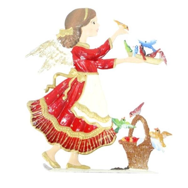 ヴィルヘルム・シュヴァイツァー工房 Diessen Wilhelm Schweizer オーナメント オブジェ エンジェル 天使 鳥 0821 その他【表記サイズ】--【実寸サイズ】高さ約9cm　【素材】表記がないため不明です。（錫と思われ...