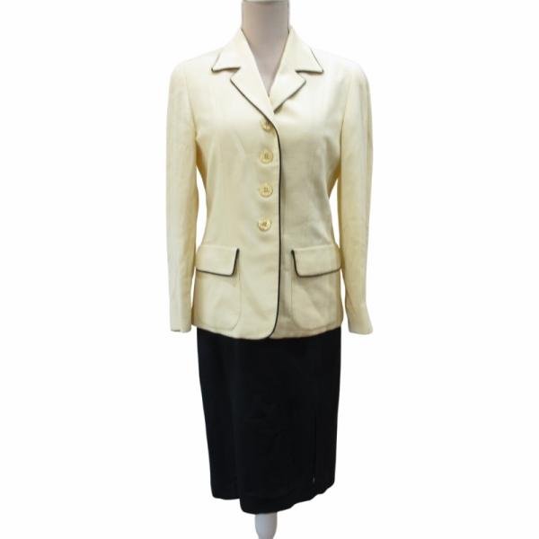 マックスマーラ MAX MARA ピアノフォルテ Piano Forte アンサンブル ワンピース 金ボタン バイカラー ベージュ 黒 ブラック 38 約M【ブランド】マックスマーラ MAX MARA【表記サイズ】38 約M【実寸サイズ】肩...